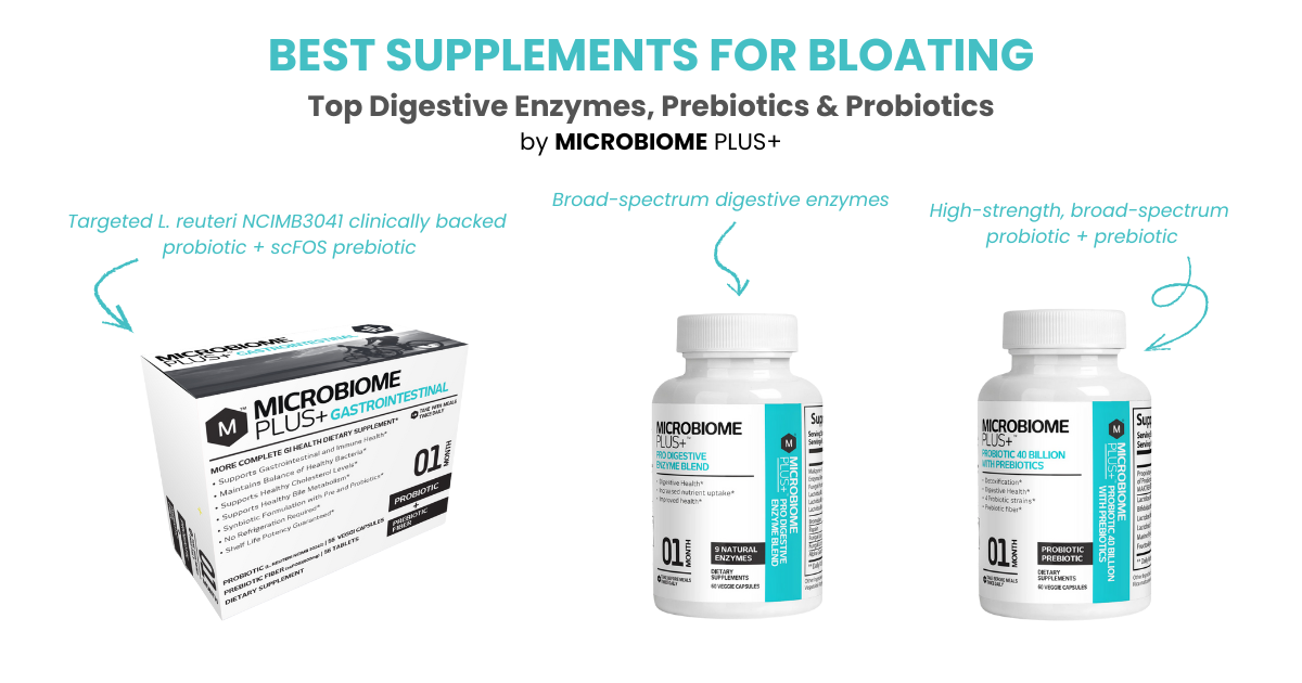 Best Supplements for Bloating: Top Enzymes & Probiotics – Microbiome Plus+